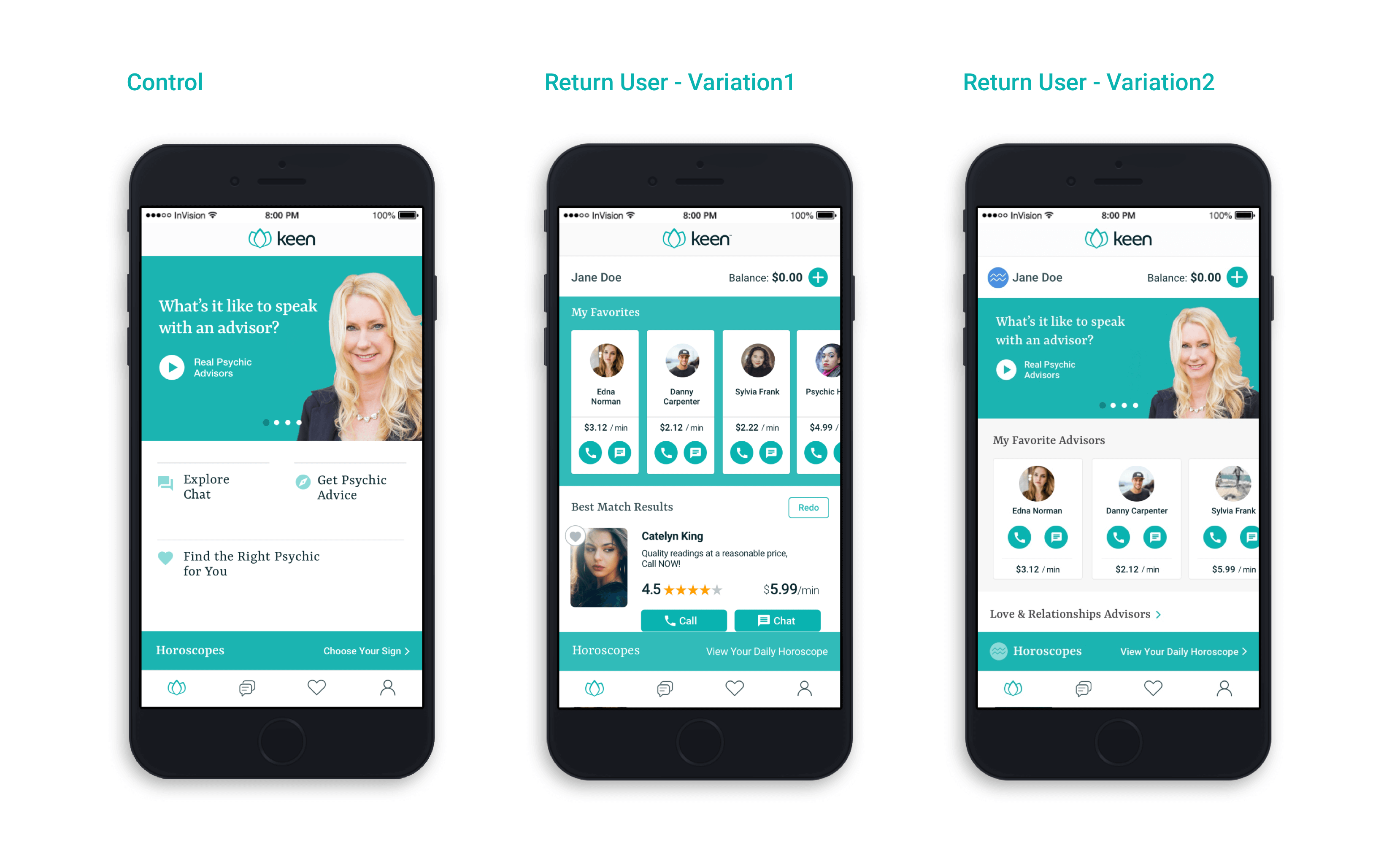Keen App Home Screen Redesign – Nick Garcia